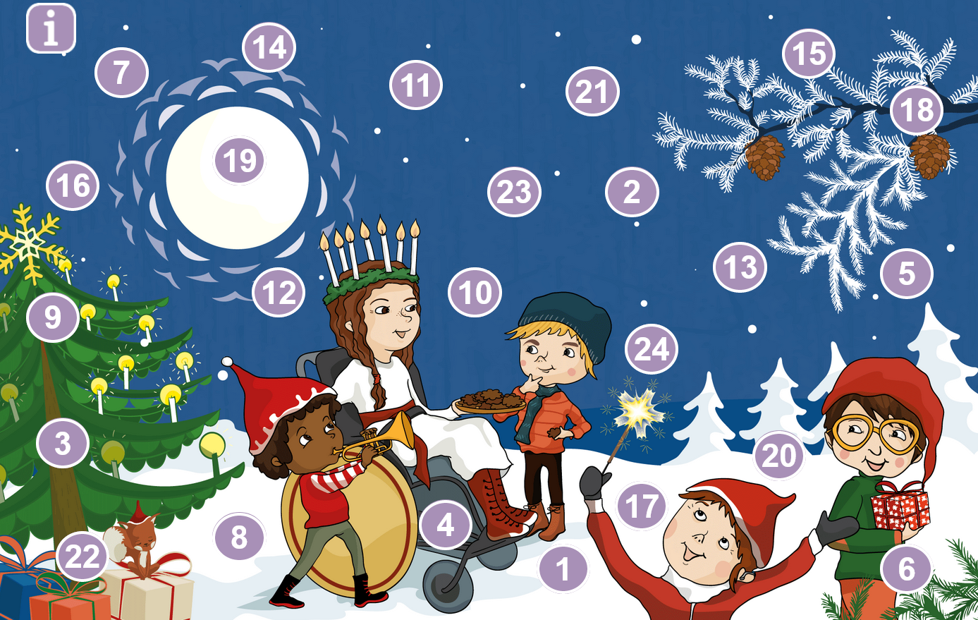 Julkalender med snälla uppdrag - Papunet på svenska