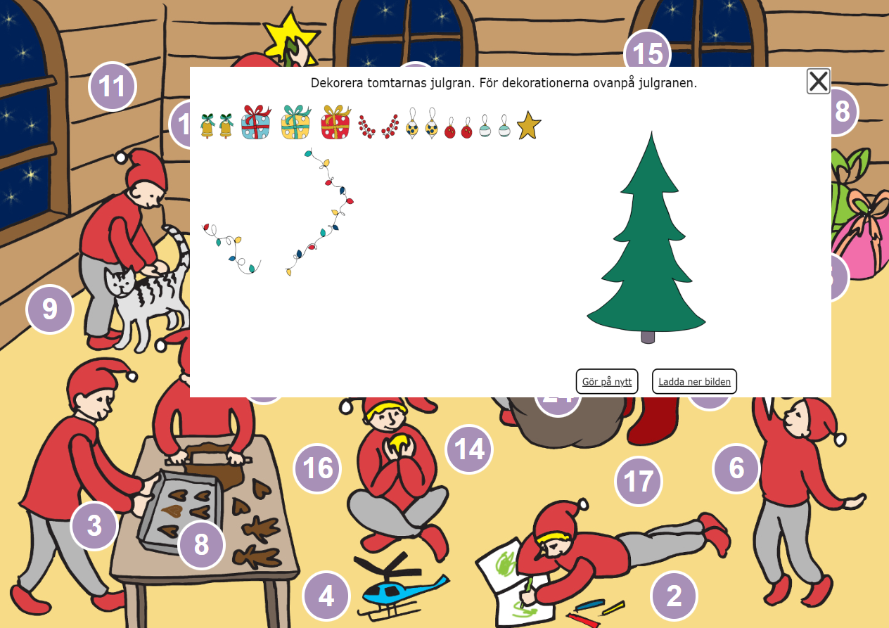 Julkalender i julgubbens verkstad - Papunet på svenska