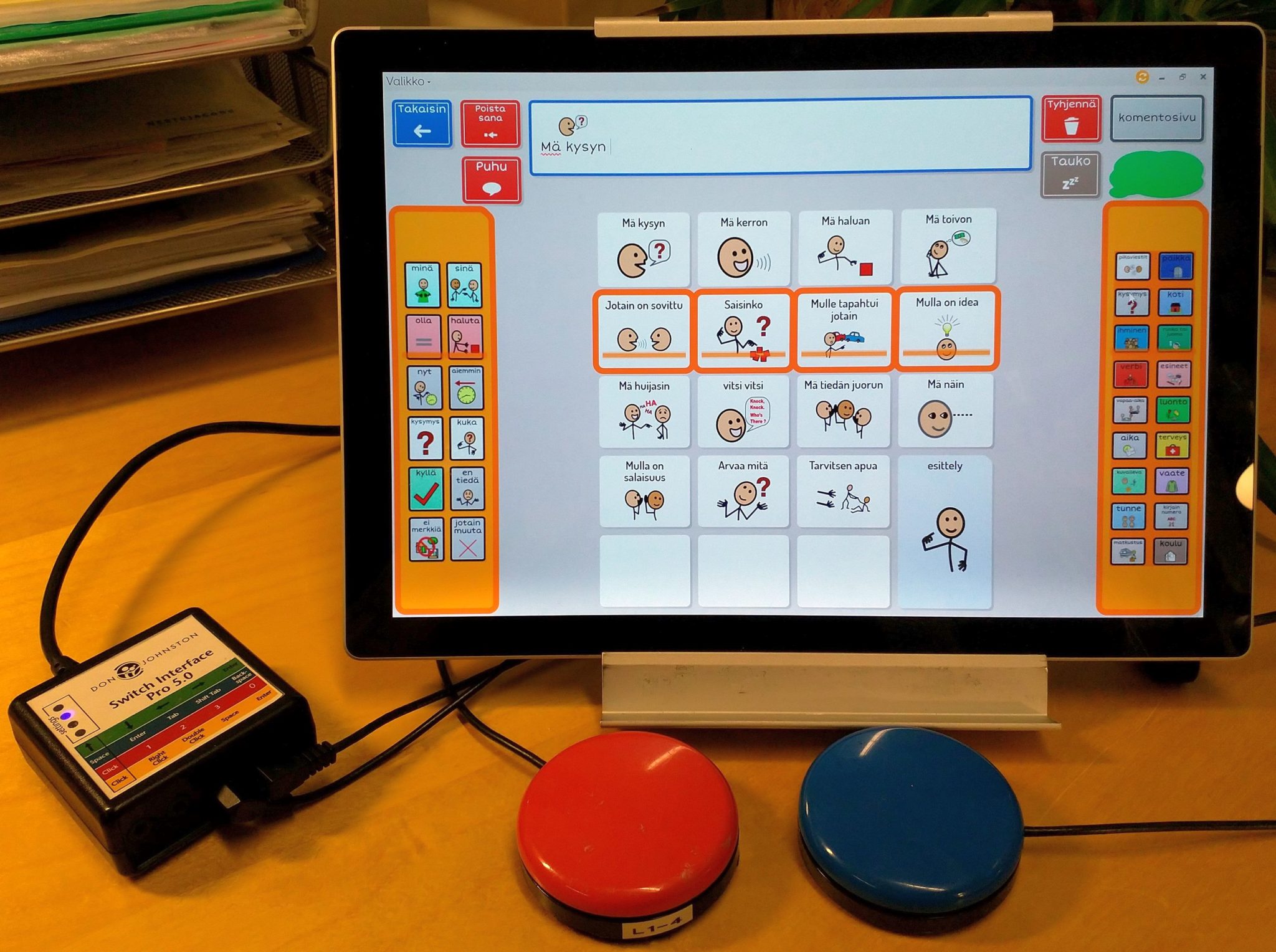 Miten kommunikointi apuvälineellä tapahtuu? - Papunet