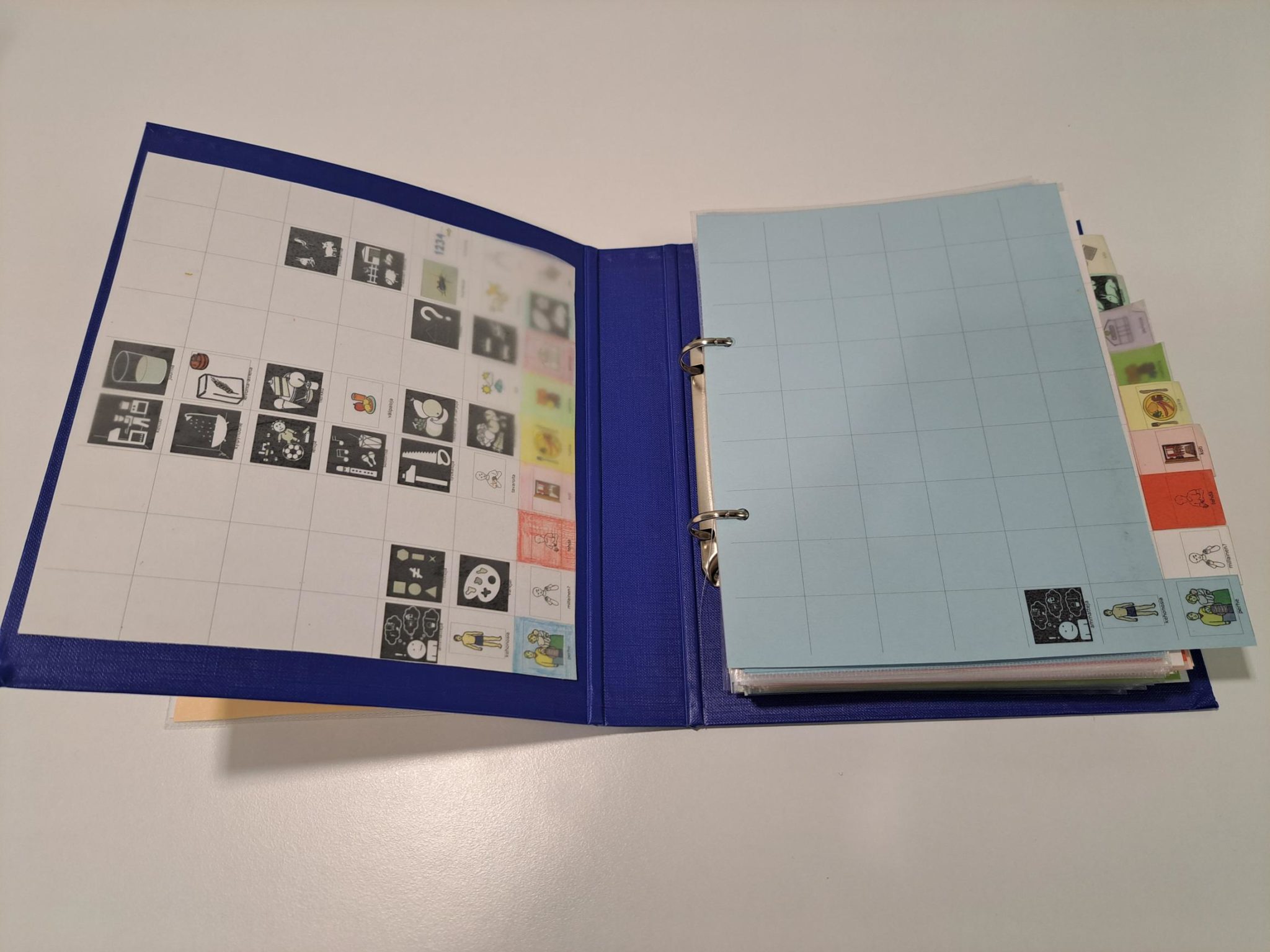 Kommunikointikansio lapsille, A5-kansion sisältösivut - Papunet